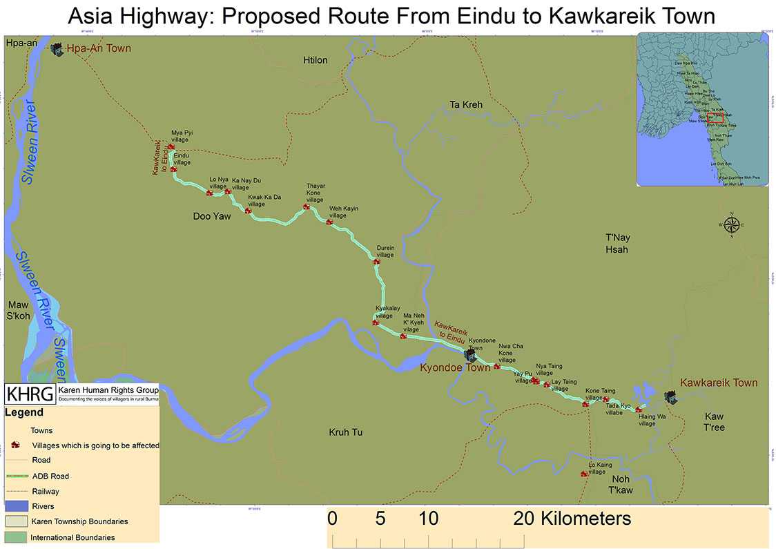 The Asia Highway: Planned Eindu to Kawkareik Town road construction ...